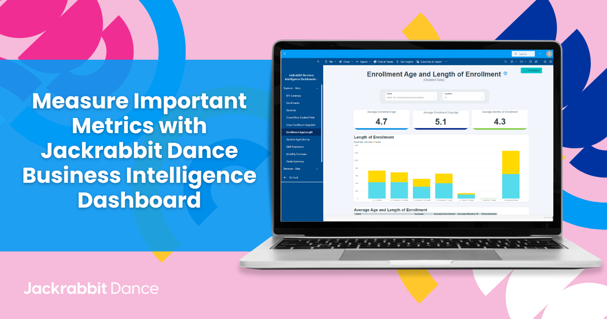 Measure Important Metrics with the Business Intelligence Dashboard | Jackrabbit Dance