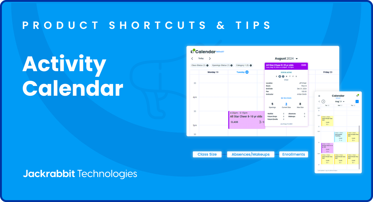 Activity Calendar - Jackrabbit Dance